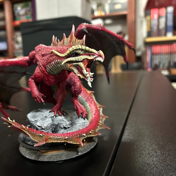 Chromatic Red Dragon Miniature - Rescale Miniatures - Dnd Miniatures ...
