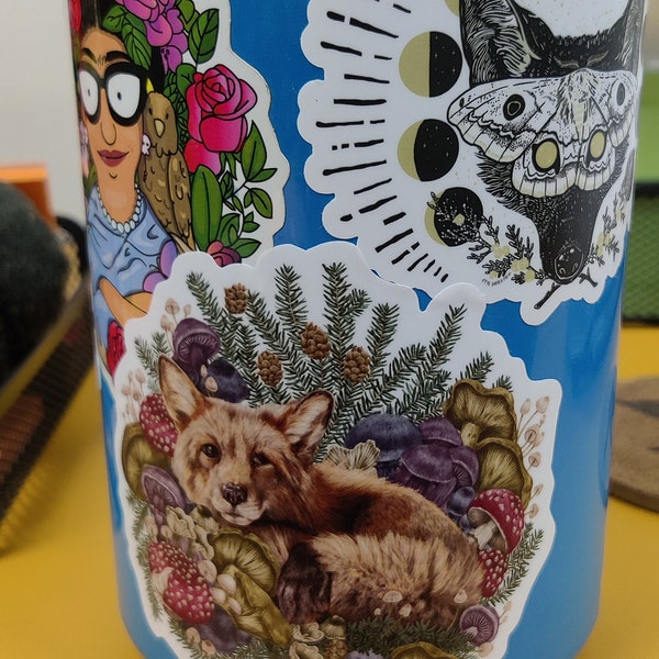 Fig the Fox Weatherproof Sticker - Etsy