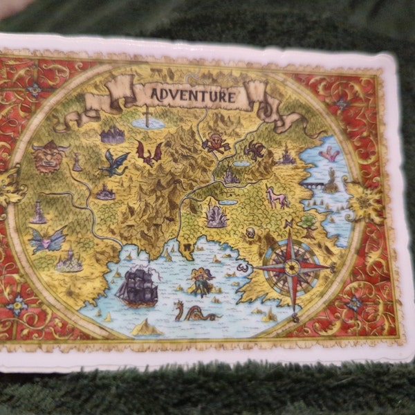 Dnd Stickers dnd Map Sticker, Dnd Decal, Vinyl Sticker Decal OF Fantasy ...