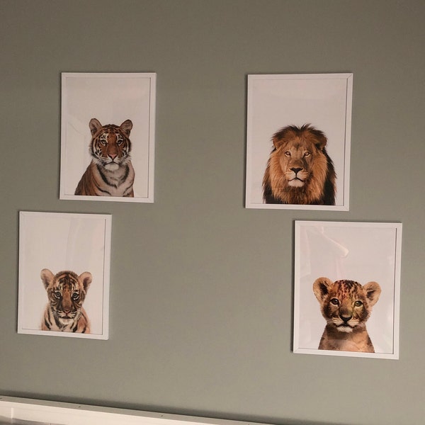 Nursery Decor Safari Animals, Safari Kids Room Art, African Animals ...