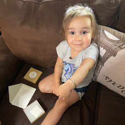 Baby, Toddler or Child's Sterling Silver Personalized Handstamped Cuff ...