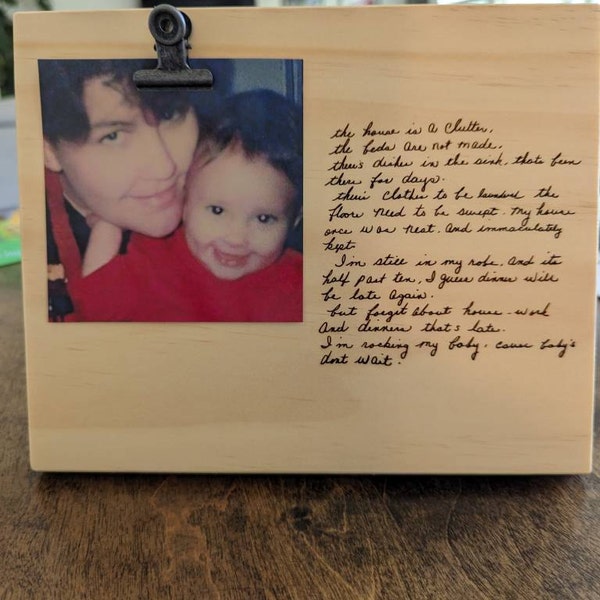 Custom Engraved Note, Engraved Note, Handwritten Note on Wood, Wood ...