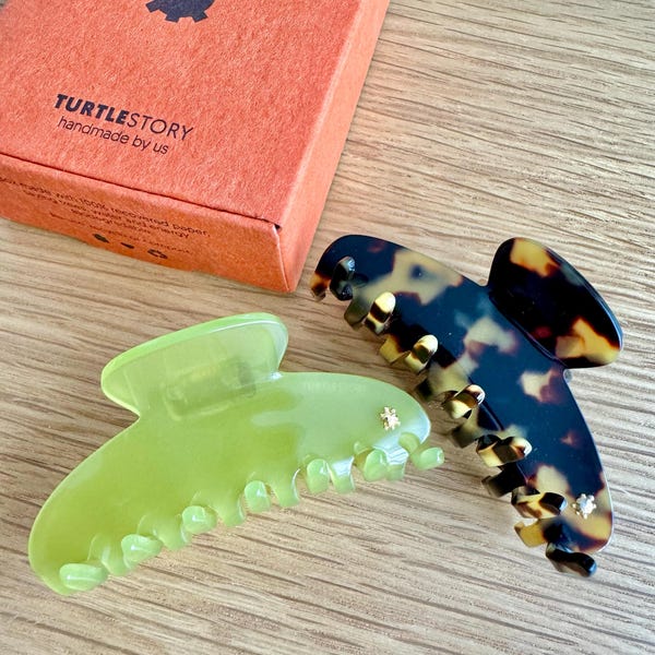 Turtle Story Hair Comb -handmade From Italian Cellulose Acetate ...