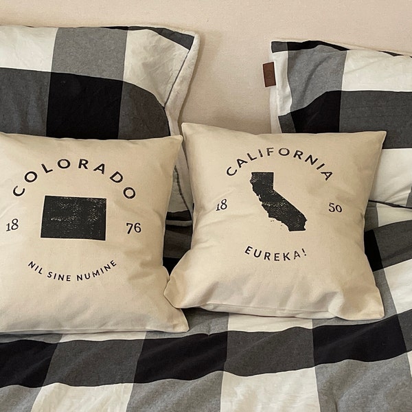 Custom State Pillows in Any State, State Pride Home Gift , New ...