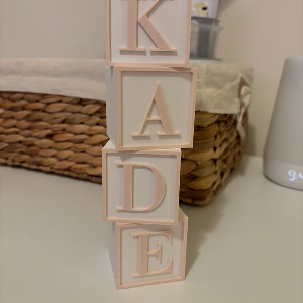 Custom 3D Printed Name Blocks – Nursery Decor, Baby Shower Gift - Etsy