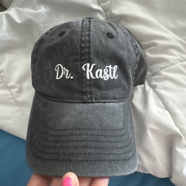 Add Name or Text to Back or Side of Baseball Cap,back of Hat Embroidery ...