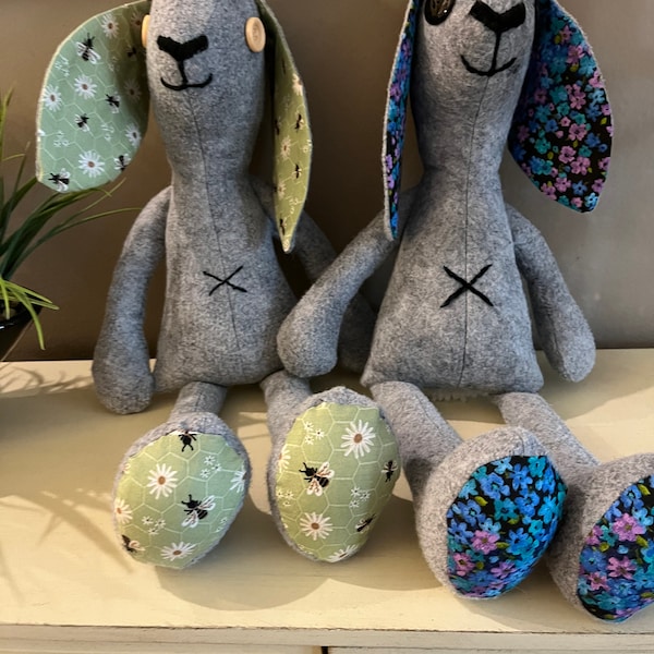 Rabbit Sewing Pattern Pdf for Instant Download, Bunny Rabbit Diy ...