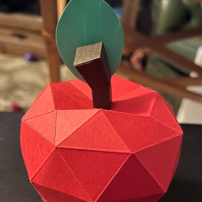 Apple Gift Box Papercraft PDF Printer, SVG for Cricut Projects and ...