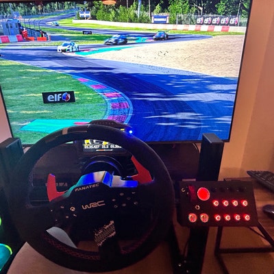 PC USB Button Box 28 Functions Back Lit Red With Neon Labels Sheet for ...