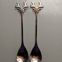 Personalised Reindeer Shaped Hot Chocolate Spoon - Etsy UK