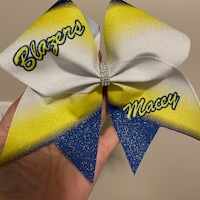 Cheer Bows Team Cheer Bows Captain Cheer Bow White Cheer - Etsy