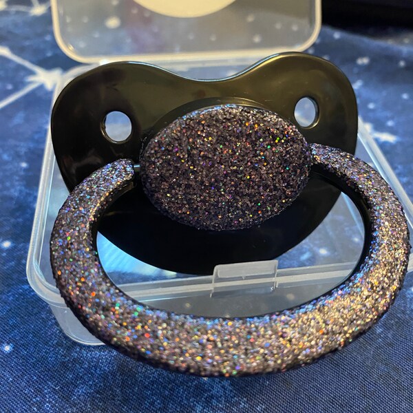 Black Glitter Paci, Adult Paci, Adult Pacifier, Abdl, Adult Baby ...