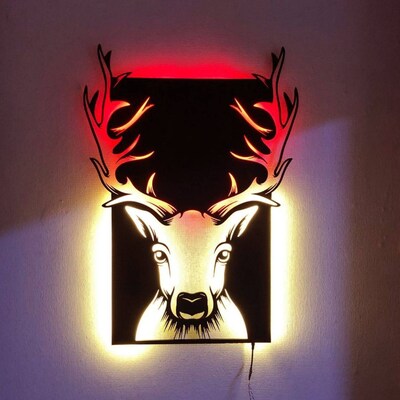 Wall Sign 3D Dumbbell Wall Decor Led Light Wall Decor - Etsy