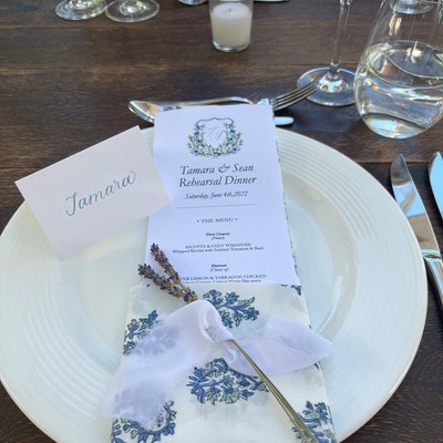 Meal Selection Place Card - Etsy