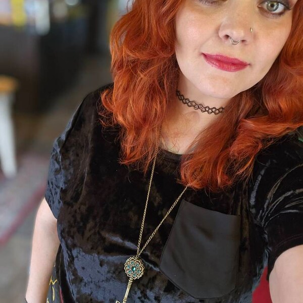 Emerald Swarovski Mayfair Witches Inspired Crystal Key Necklace: Gothic ...