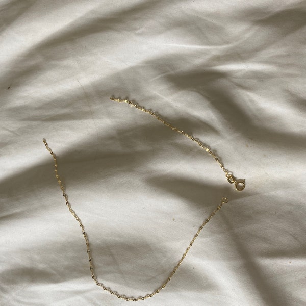 14K Real Gold Sparkle Chain Necklace,glitter Chain Necklace, - Etsy