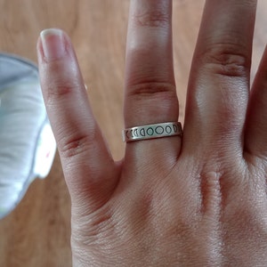 Moon Ring Sterling Silver Ring Moon Phase Ring Astrology - Etsy