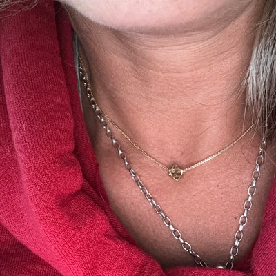 Custom Date Tag Charm, 14K 18K Real Gold Birthday Tag, Removable Add on ...