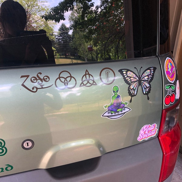 Zoso Symbols Car Decal, Led Zeppelin Zoso Symbols Car Decal, Zoso ...
