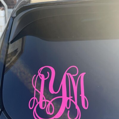 Monogram Car Decal Monogram Decal Car Decal Car Monogram Decal Car ...
