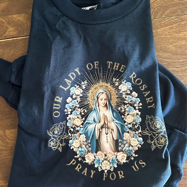 Miraculous Medal T-shirt, Virgin Mary T Shirt, Catholic Gifts for Women ...