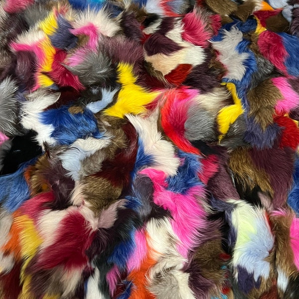 Luxury Multi Color Fox Fur Blanket Throw, Real Fur Blanket, Fox Fur ...