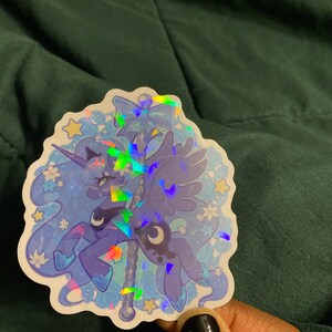 3 X 3 Carousel MLP Celestia and Luna Holographic Vinyl Stickers - Etsy