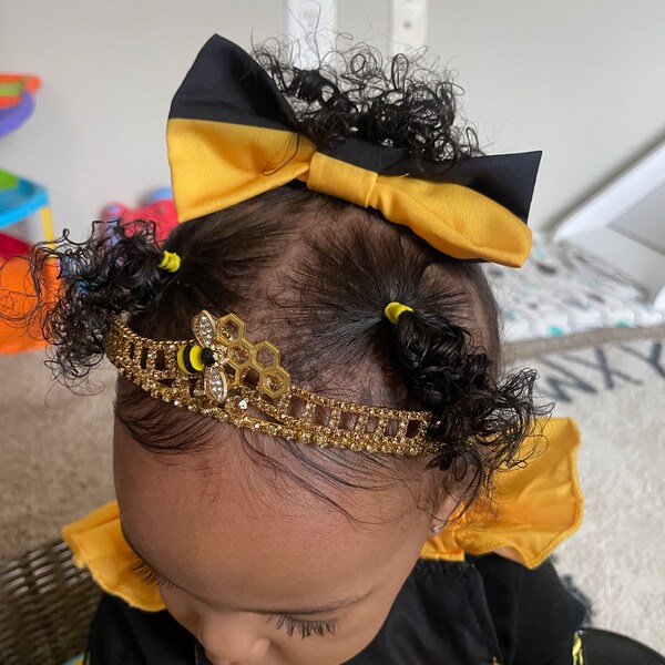 Bumblebee Birthday Crown First Birthday Crown Outfit , Bee Birthday ...