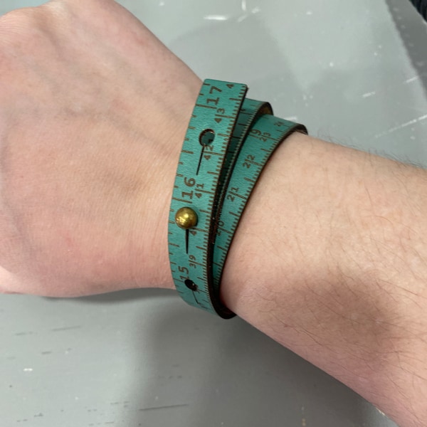 Handmade Leather Ruler Bracelet: Craft Tool, Sewing, Knitting - Etsy