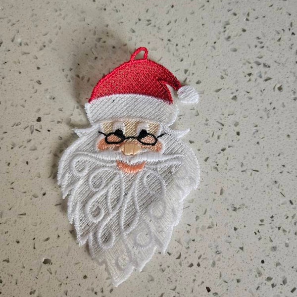 FSL Santa Ornament (2 Sizes). Christmas Embroidery Designs. Instant ...