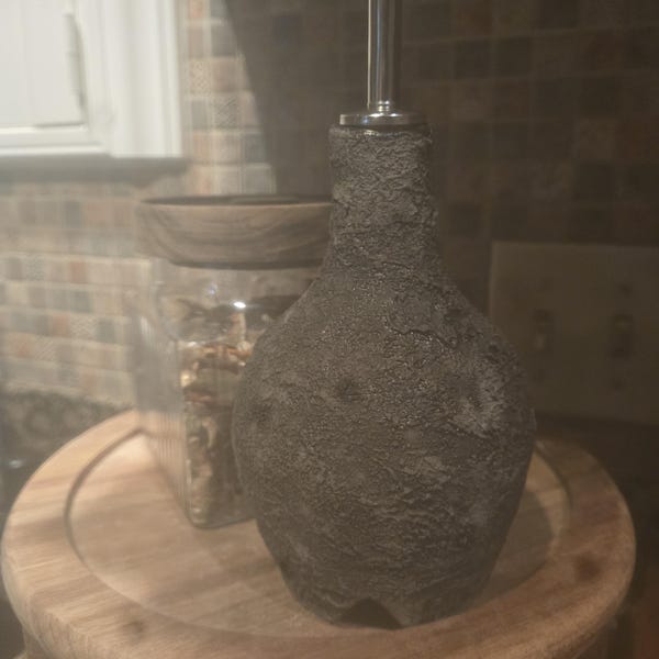 Primitive Pottery Japanese Vase, Black Minimalist Wabi Sabi, Raw ...
