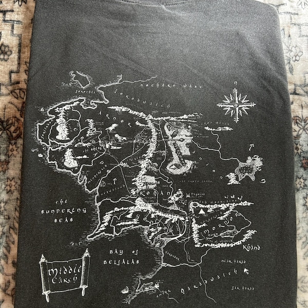 Middle Earth Map Tshirt LOTR Merch the Hobbit Shirt - Etsy