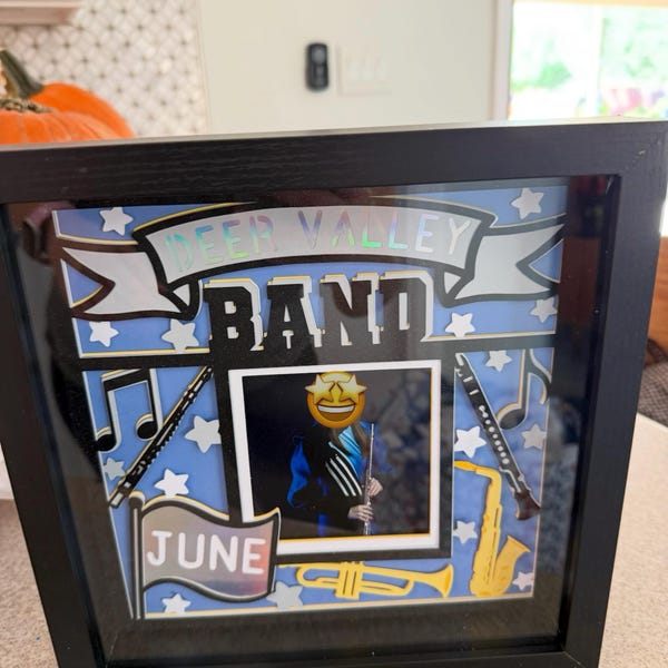 Band Shadow Box Svg Shadow Box Svg Layered Svg 3d Svg Shadow Box Band ...