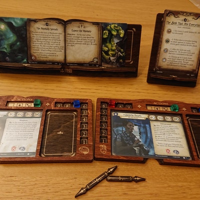STRATA STRIKE Arkham Horror LCG Player Board Two-toned Cognac and Kona ...