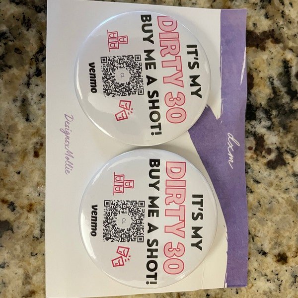 Birthday Venmo Pin Button - Etsy