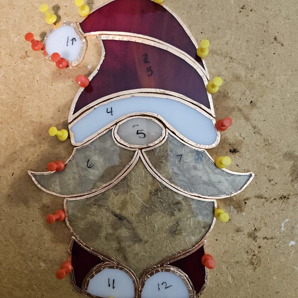 PATTERN • Christmas Gnome Stained Glass Pattern • PDF • Digital ...