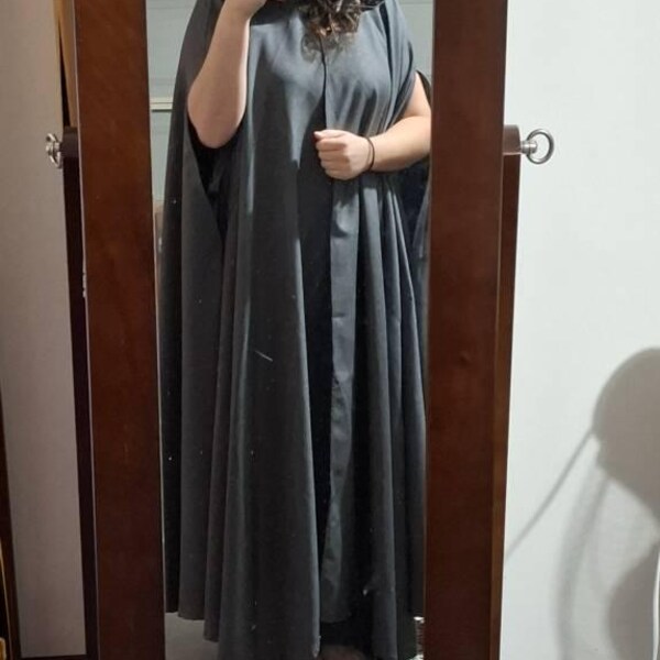Dark Navy FULL SLEEVES Cloak~ Large Hooded Cloak~ Cosplay Cloak ...