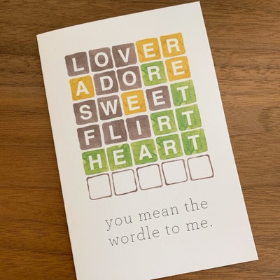 Wordle LOVE Card Valentine's Day Card anniversary Card,valentines Day ...