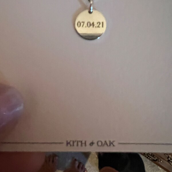 Date Charm, Personalized Date Disc Charm | 14k Gold Fill, Sterling ...