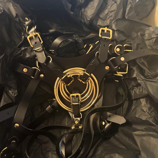 Plus Size Harness Chest, Full Body Harness Bdsm, Open Cup Bra, Leg Garter Belt Leather, Lingerie ...