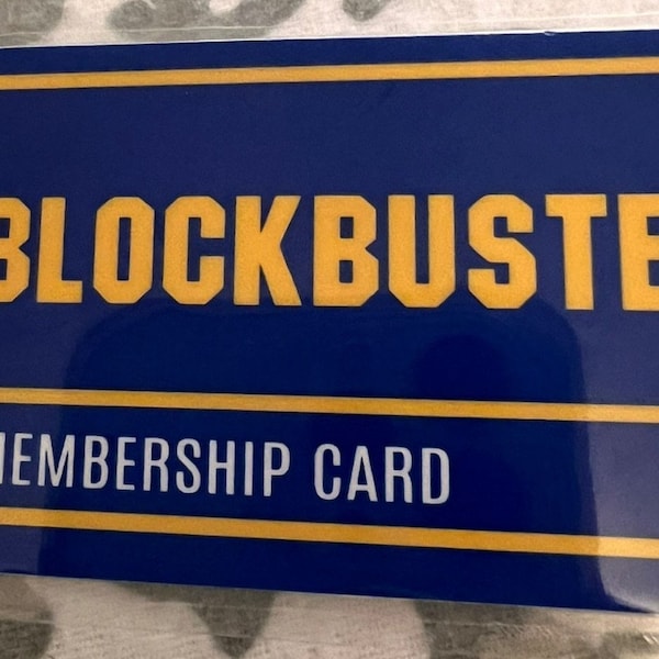 Blockbuster Membership Card - Etsy