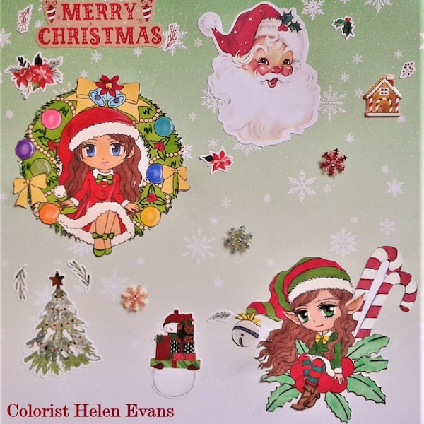 Elf Digi Stamp, Christmas Digital Stamp - Elfie Elizabeth(#149 ...