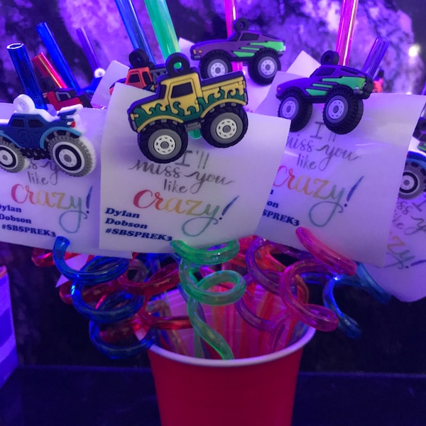 Crazy Straw Printable, "i'll Miss You Like Crazy!" - Etsy