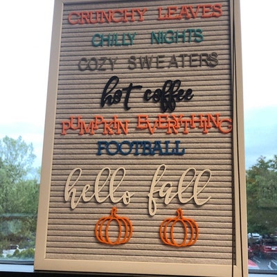 Hello Fall Cursive Letters - Etsy