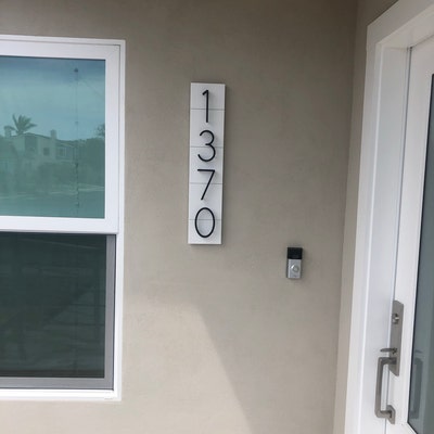 Farmhouse Shiplap House Numbers Address Sign Black House - Etsy