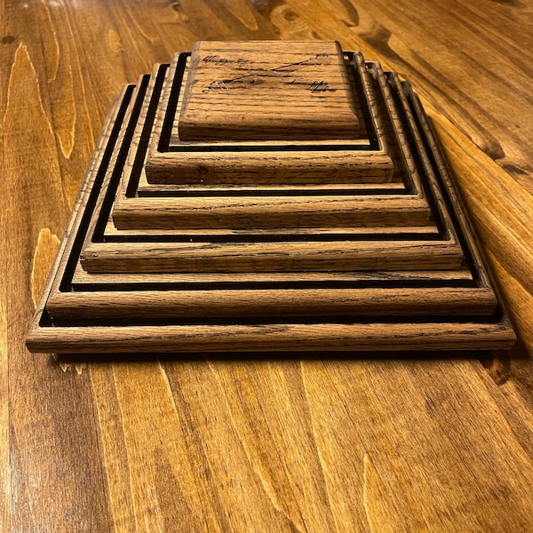 Spinning Pyramid Challenge Coin Holder - Handmade Coin Display for ...