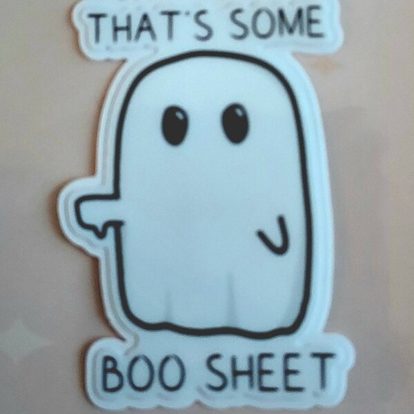 Funny Ghost Sticker, Halloween Stickers, Spooky Season, Boo Sheet ...