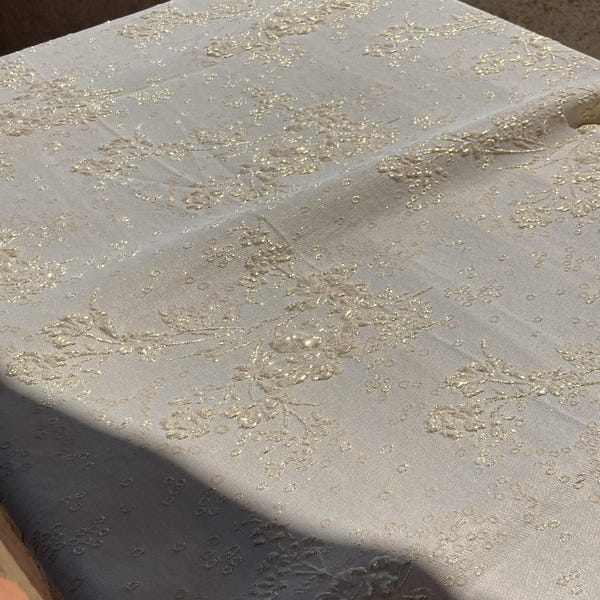 56" Wide 3D Embossed Check Jacquard Fabric, Slight Stretch Cloqué ...