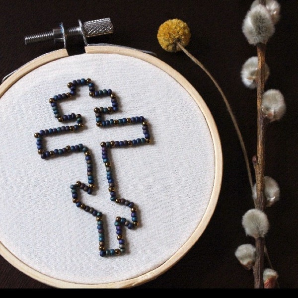 FULL KIT* Orthodox Cross Hand Embroidery/christian Embroidery Pattern ...