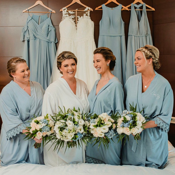 Plus Size 2XL 3XL 4XL Bride Bridal Bridesmaid Robes, Bridesmaid Gifts ...